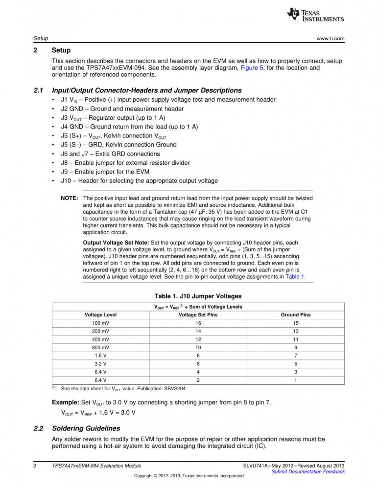 TPS7A4701EVM-094 document preview, page 2