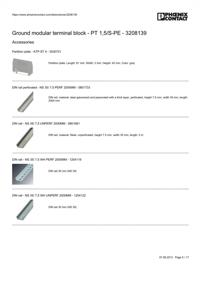 PT 1,5/S-PE 3208139 technical document page 5