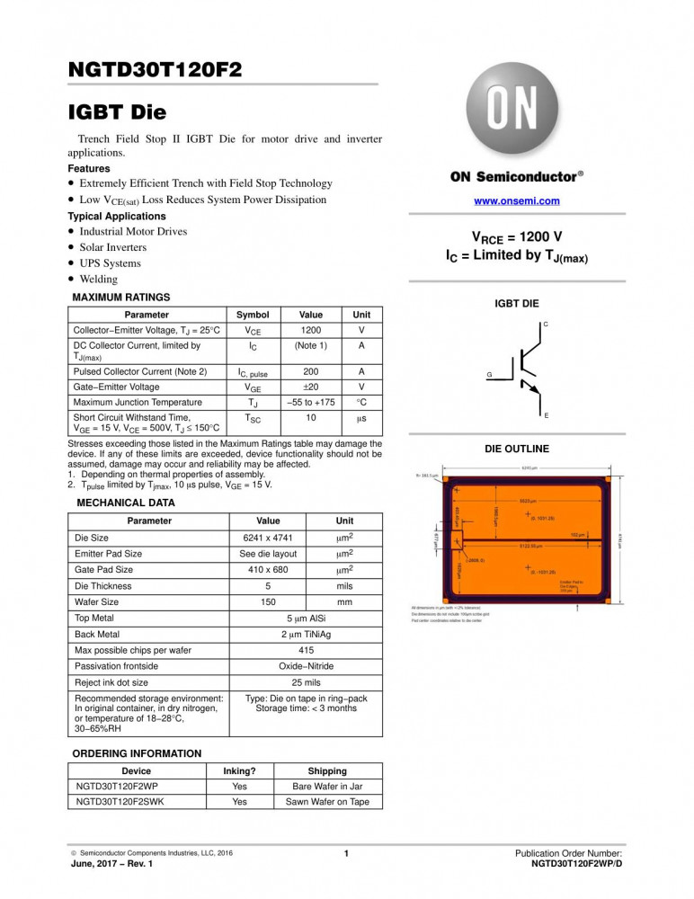 NGTD30T120F2SWK datasheet page 1
