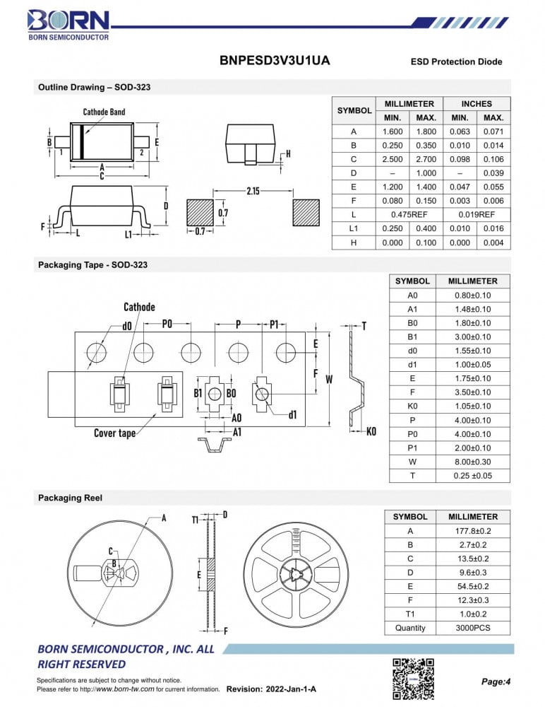 BNPESD3V3U1UA datasheet page 4