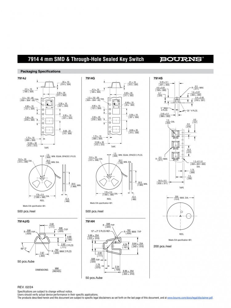 BOURNS 7914S datasheet page 3