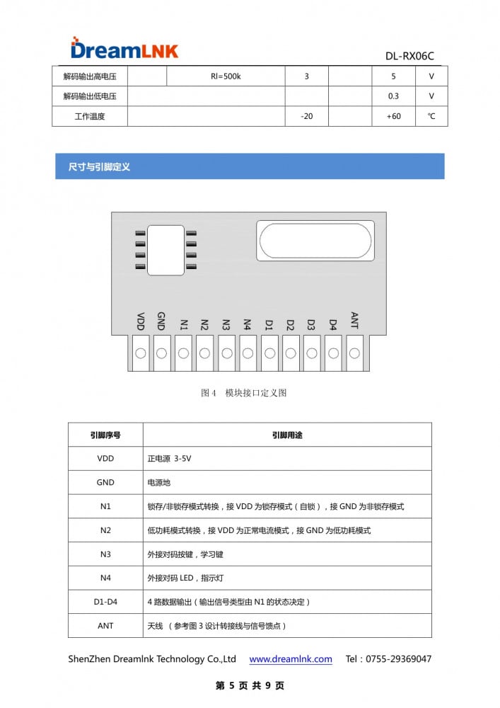 DL-RX06C-433M datasheet page 5