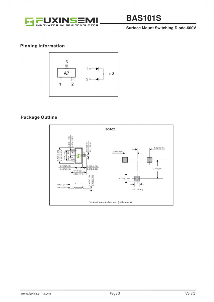 BAS101S datasheet page 3