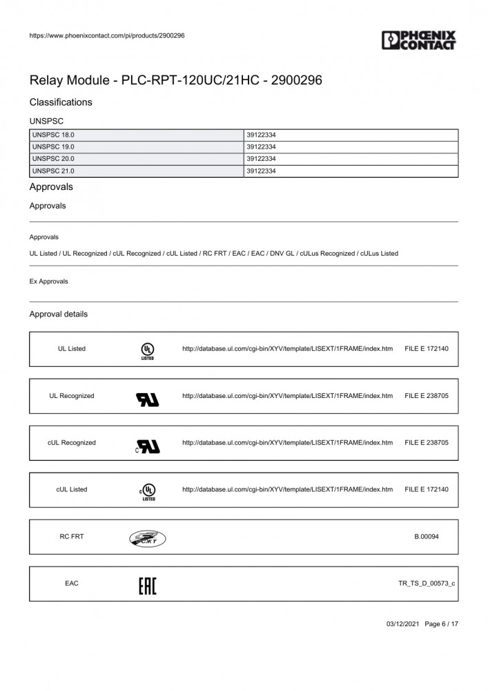 Phoenix Contact 2900296 technical document page 6