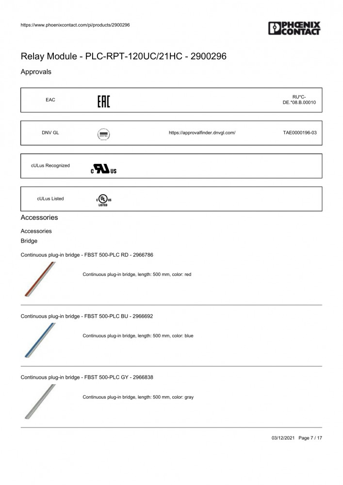 Phoenix Contact 2900296 technical document page 7