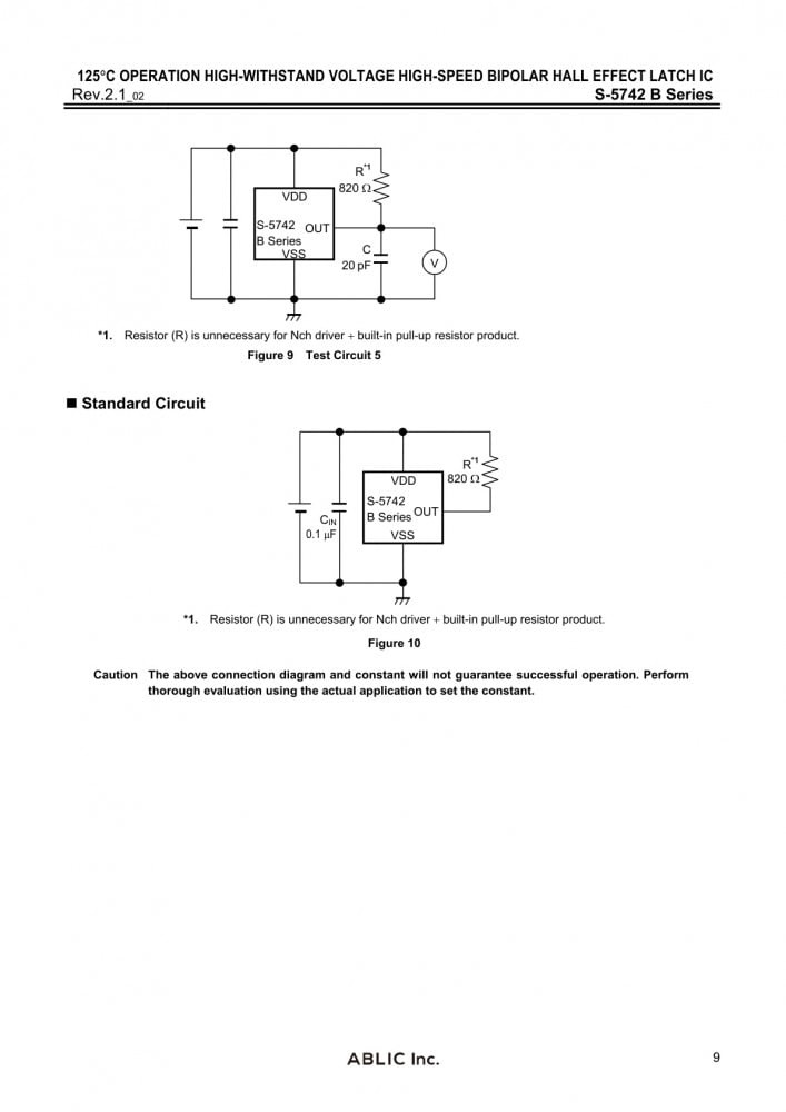 ABLIC S-5742 B Series datasheet page 9