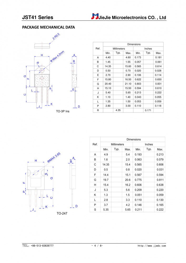 JST41 series datasheet page 4