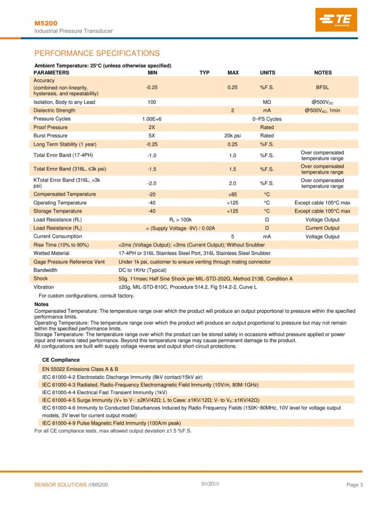 M5200 datasheet page 3