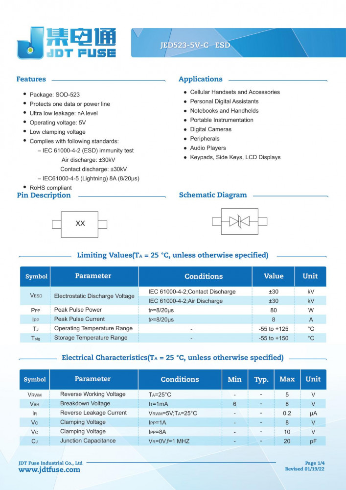 JED523-5V-C datasheet page 2