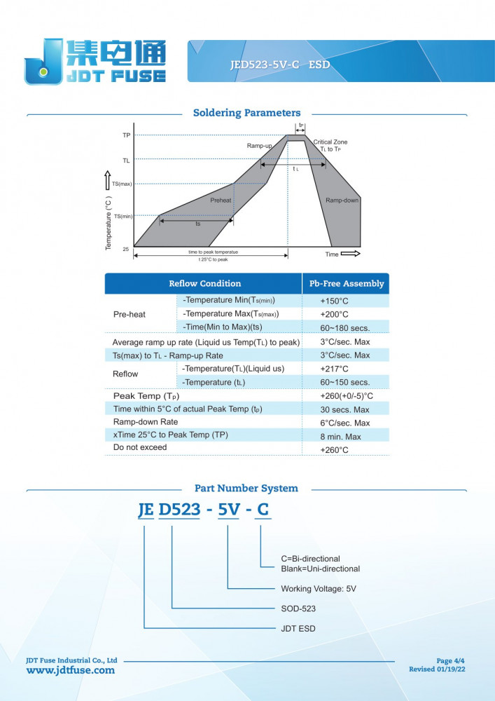 JED523-5V-C datasheet page 5