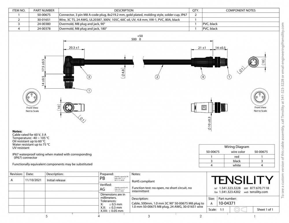 Tensility 10-04371 product drawing