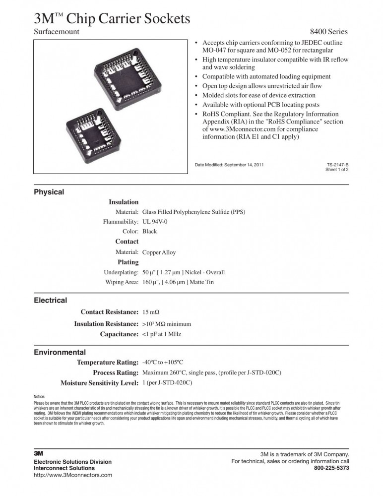 3M TS-2147-B technical document page 1
