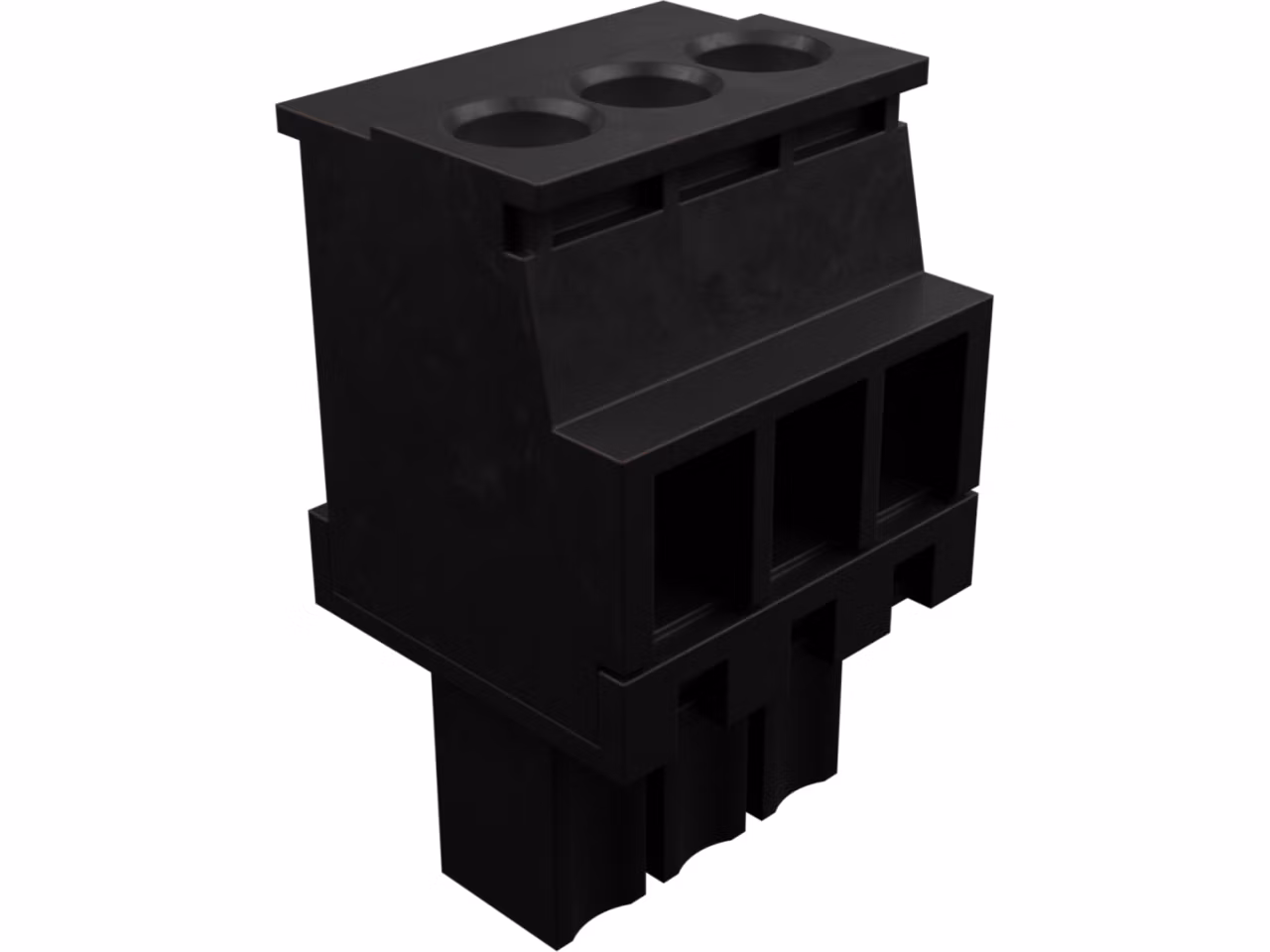 3.50mm Pitch Eurostyle Vertical Plug, with Reverse Imprinting, Rear Wire Entry, Black, 3 Circuits for sale