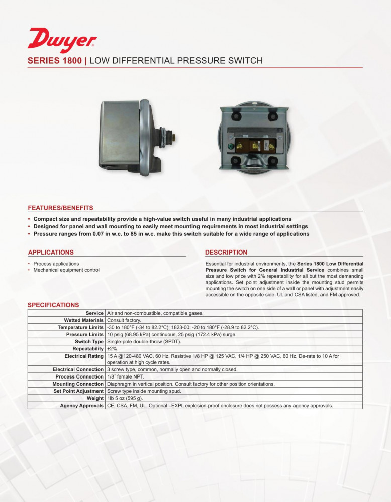 Supplied technical document page 1