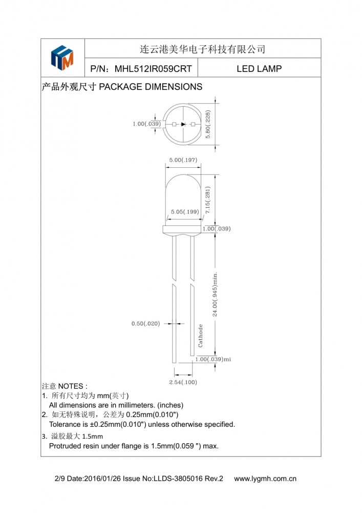 MHL512IR059CRT datasheet page 2
