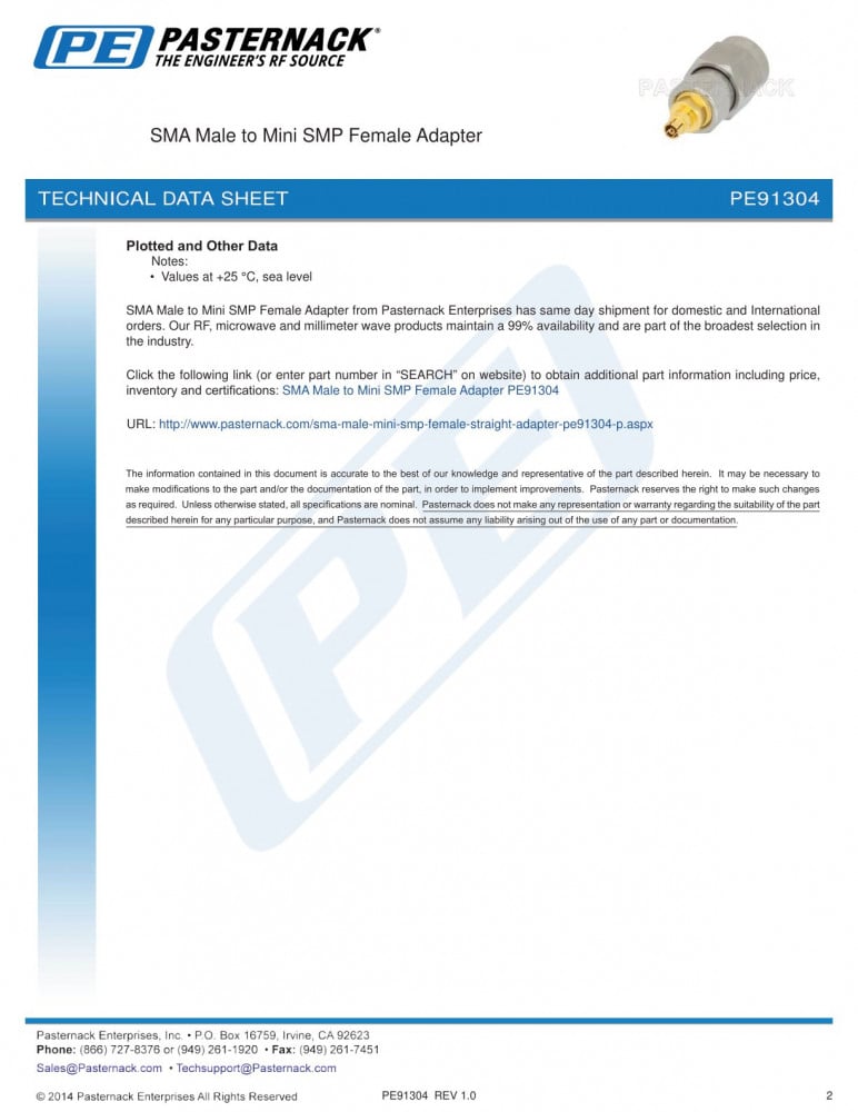 PE91304 datasheet page 2