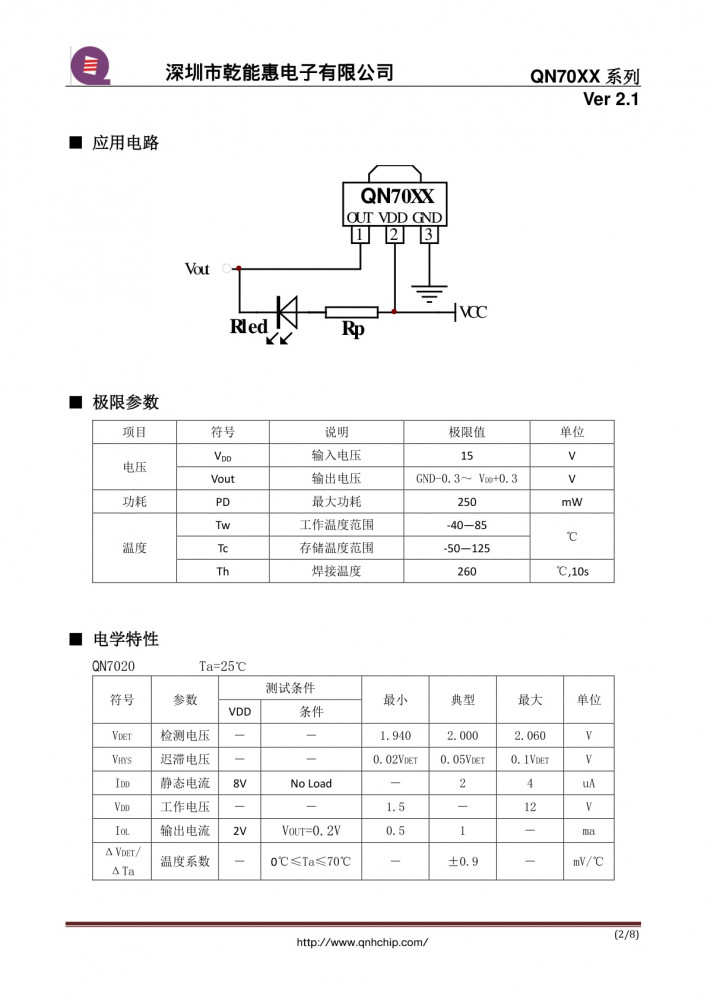 QN70XX datasheet page 2