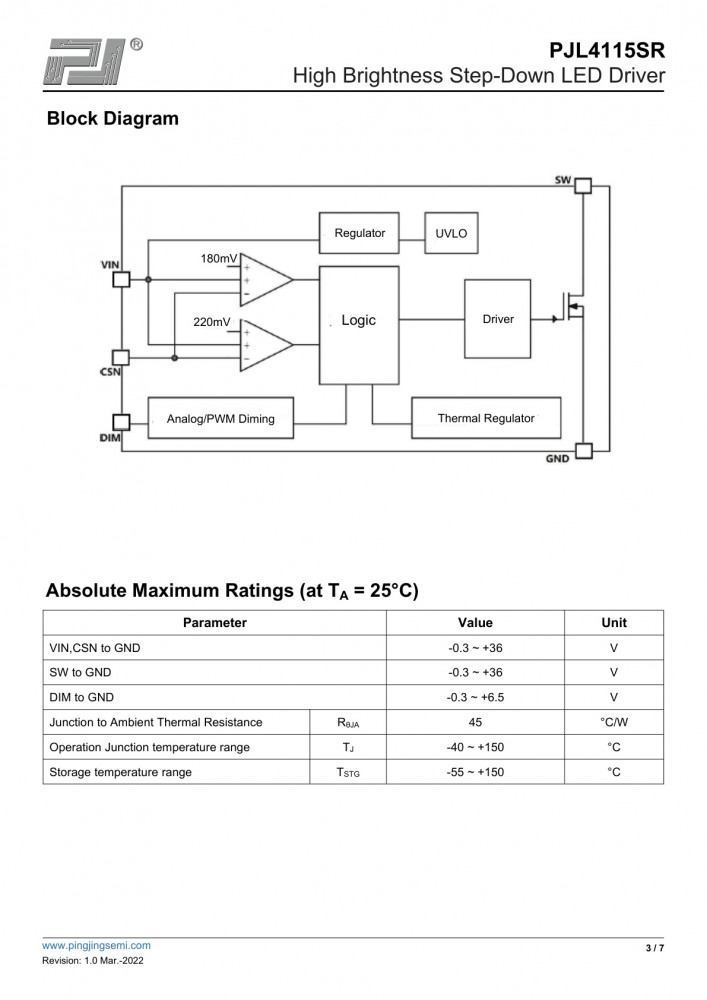 PJL4115SR datasheet page 3
