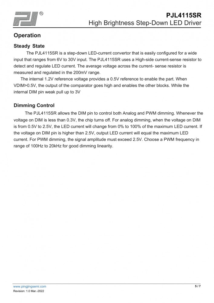 PJL4115SR datasheet page 5