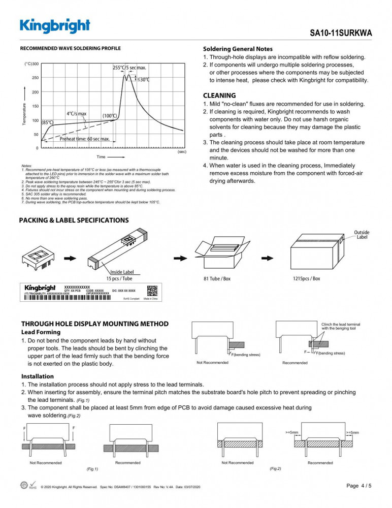 SA10-11SURKWA datasheet page 4
