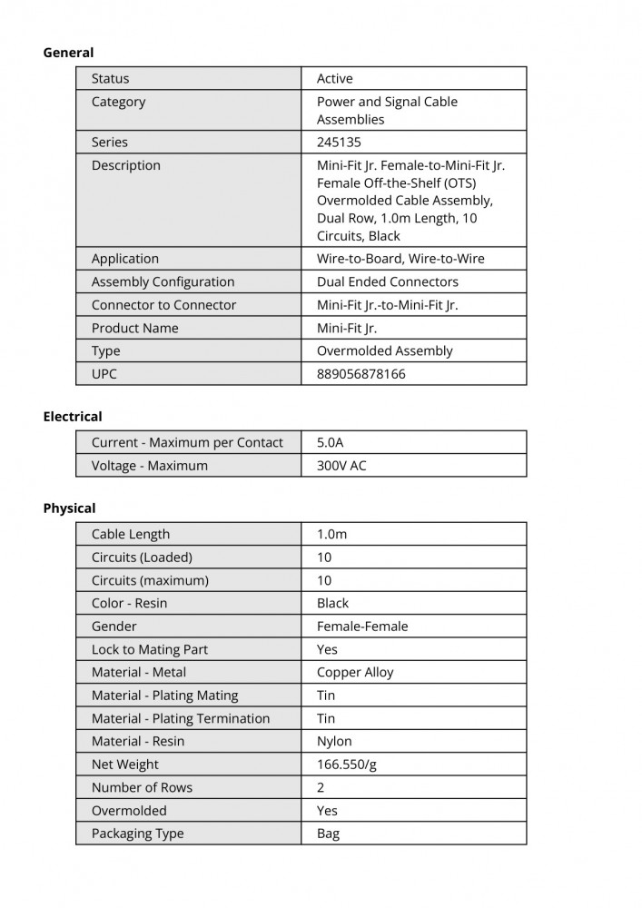MOLEX 2451351010 technical document image 2