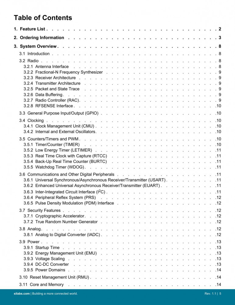 EFR32BG22E datasheet preview, page 5