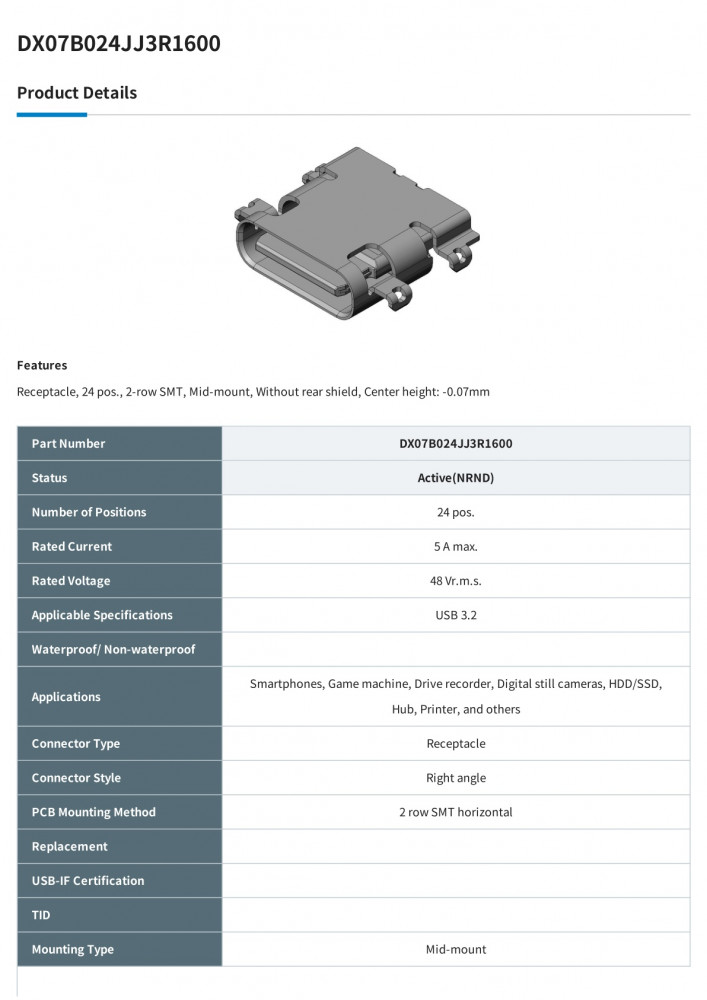 DX07B024JJ3R1600 technical document page 1