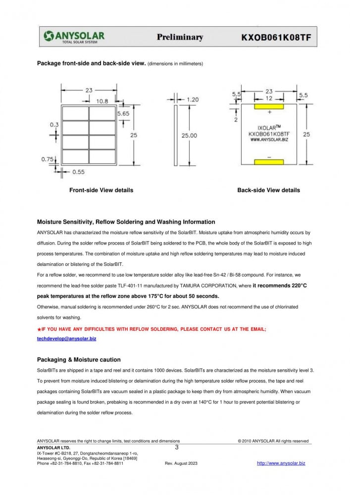 KXOB061K08TF-TR datasheet page 3