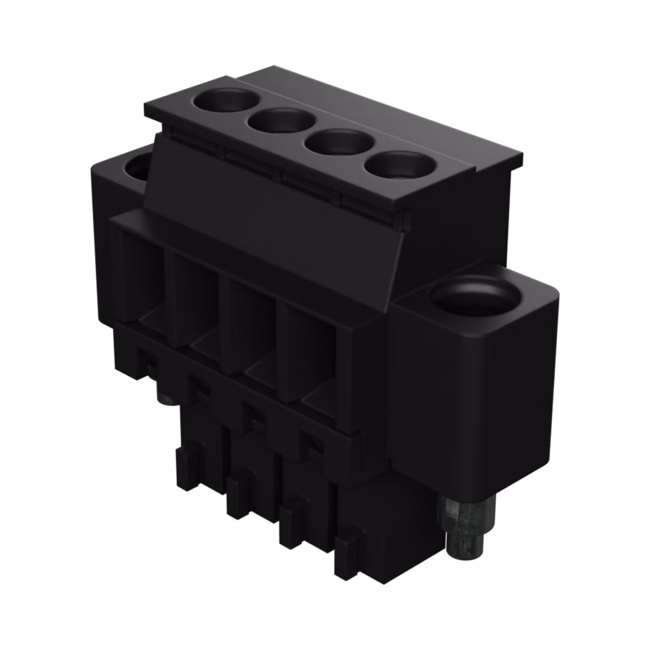 3.50mm Pitch Eurostyle Vertical Plug, with Retention Screws, Front Wire Entry, 4 Circuits for sale