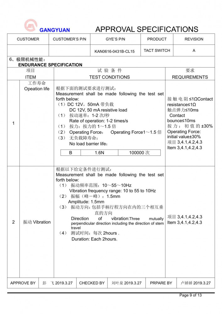KAN0616-0431B-CL15 specification page 10