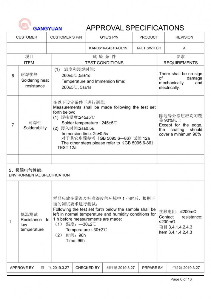 KAN0616-0431B-CL15 specification page 7