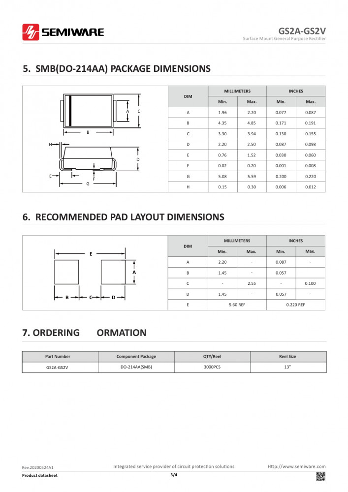 SEMIWARE GS2D datasheet page 3
