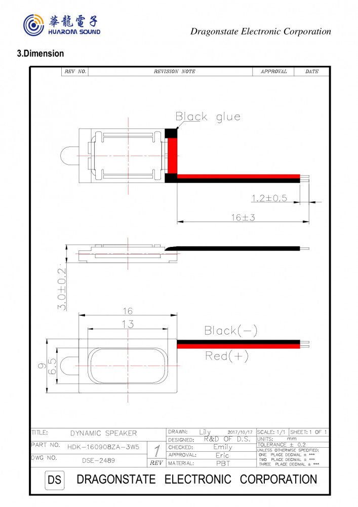HDK-160908ZA-3W5 datasheet page 5