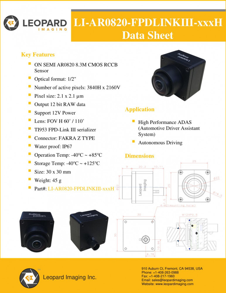 Supplied camera document page 1