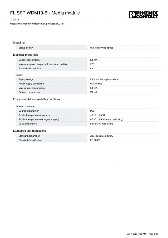 Phoenix Contact 2702441 technical document page 3