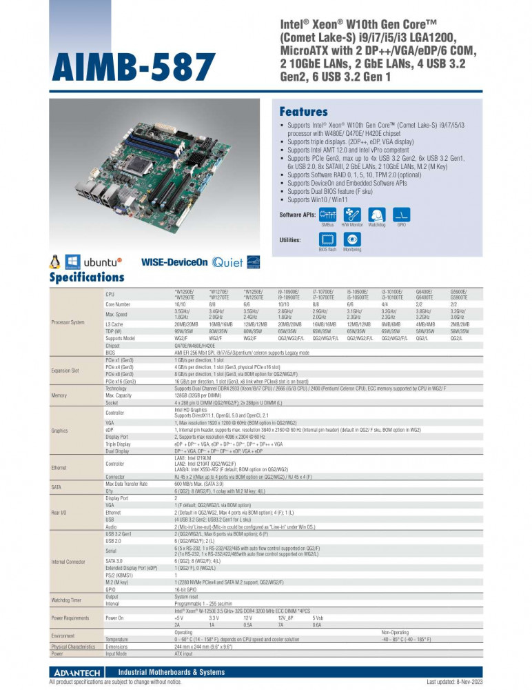 AIMB-587F-00A1E technical document page 1