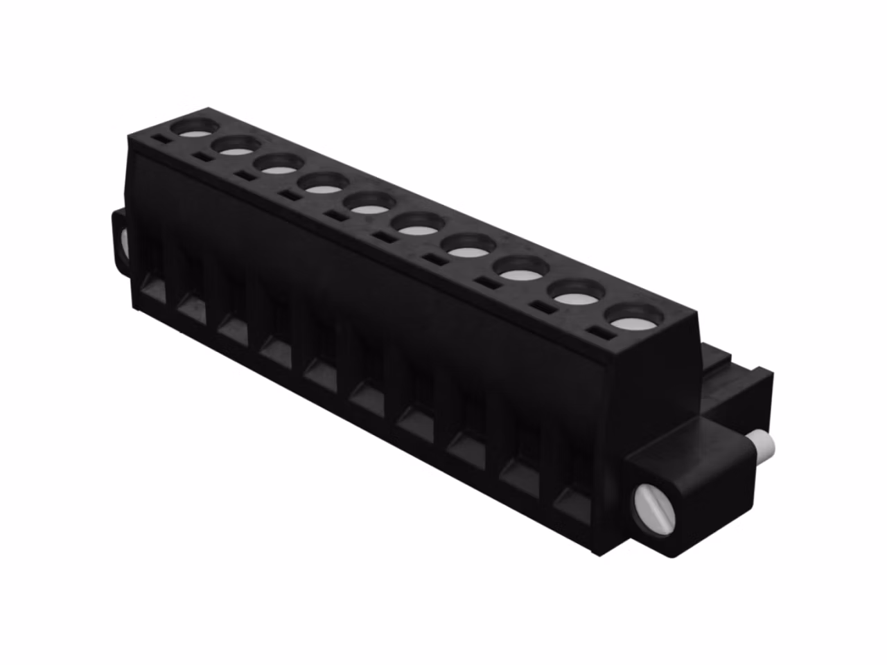 5.00mm Pitch Eurostyle Horizontal Plug, with Retention Screws and Standard Imprinting, Black, 10 Circuits for sale