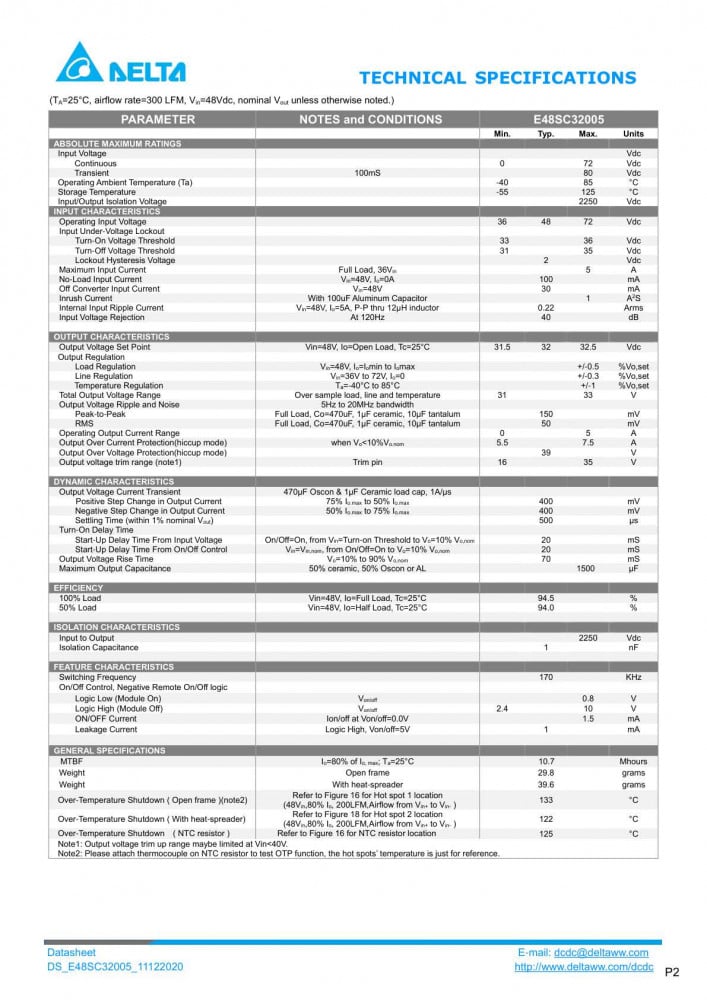 E48SC32005NRAA datasheet page 2