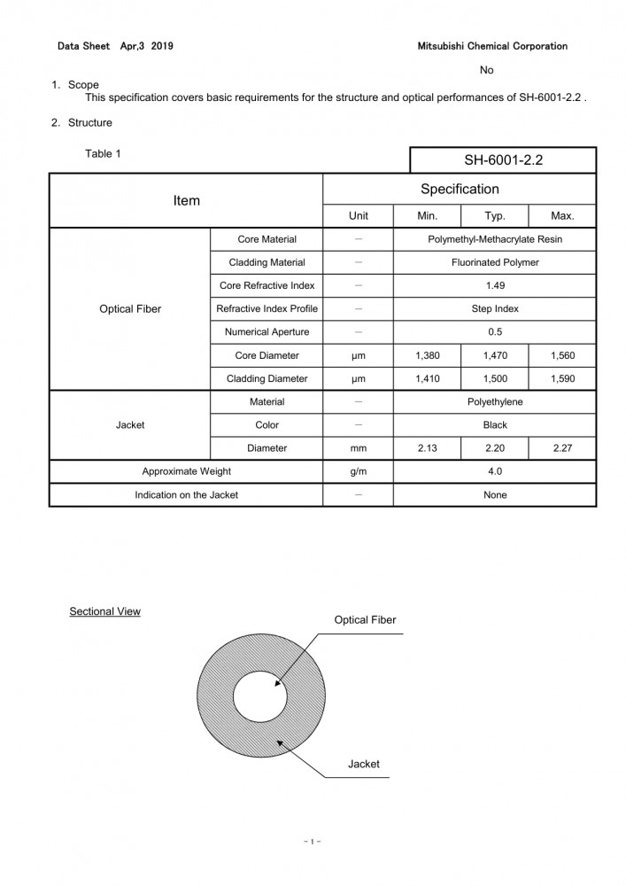 SH6001-2.2 technical document page 1
