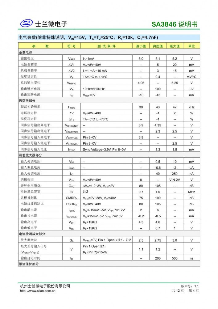 SA3846DC datasheet page 4