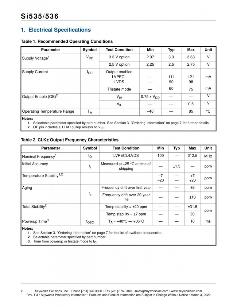536FB156M250DG datasheet page 2