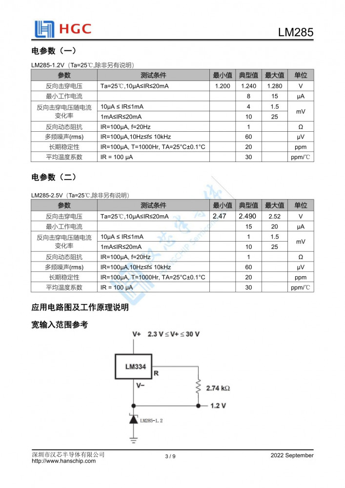 LM285 datasheet page 3