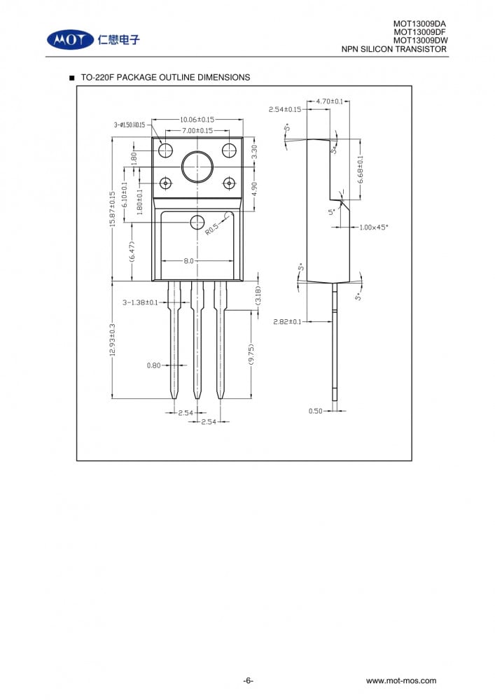 MOT13009DA datasheet page 6