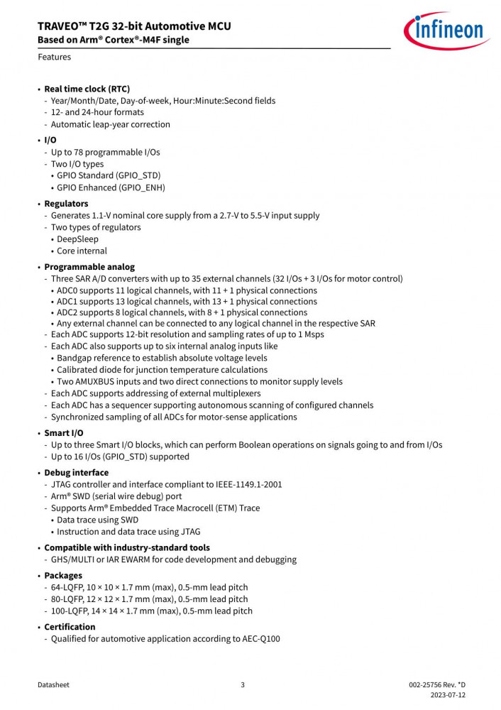 CYT2B6 datasheet page 3