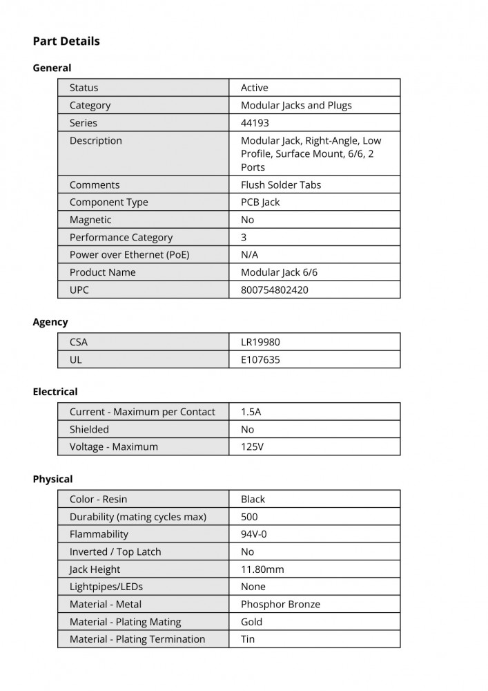 MOLEX 441930005 technical document preview, page 2