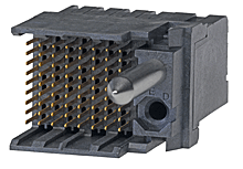 Impact 100 Ohm 3 Pair Right-Angle Male Header, Right Guide, Open Endwall, 8 Columns, 72 Circuits, Pin Length 4.90mm, Plated Through Hole Dimension 0.39mm, Lead-Free