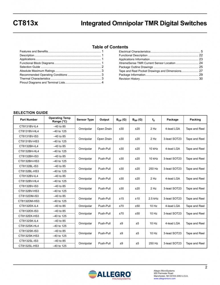 CT8132EK-HS3 datasheet page 2