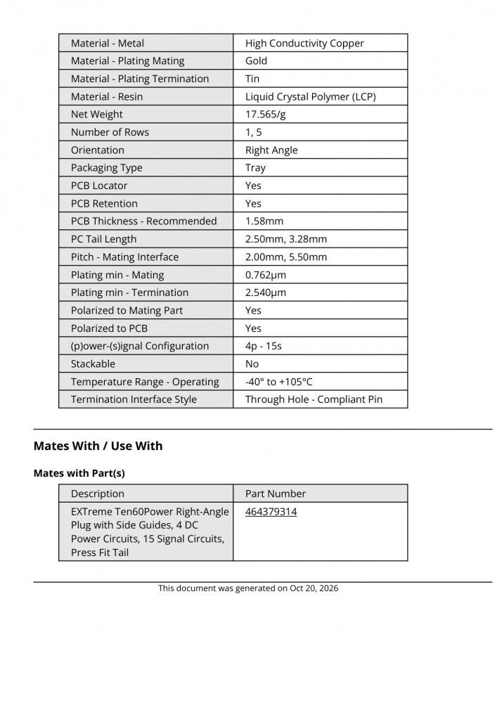 MOLEX 464369314 technical document image 3