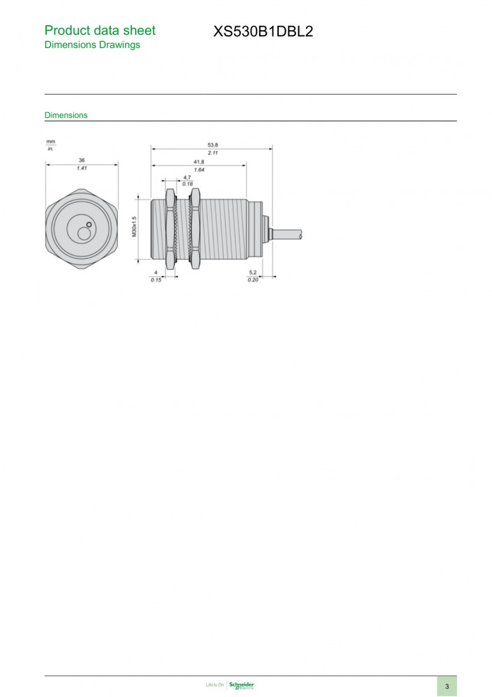 XS530B1DBL2 technical document page 3