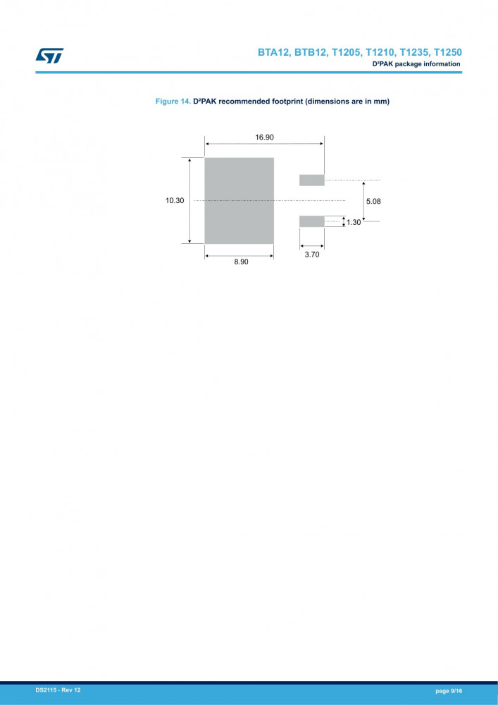 T1210 Triac technical document, page 9